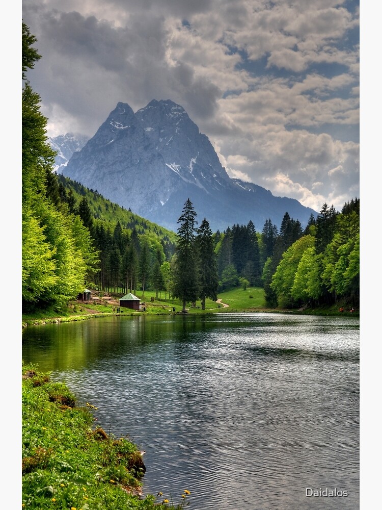 "Lake Riessersee and Mount Alpspitz. Germany." Art Print for Sale by ...