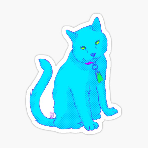 "Lightning the Cat" Sticker for Sale by RenaInnocenti | Redbubble