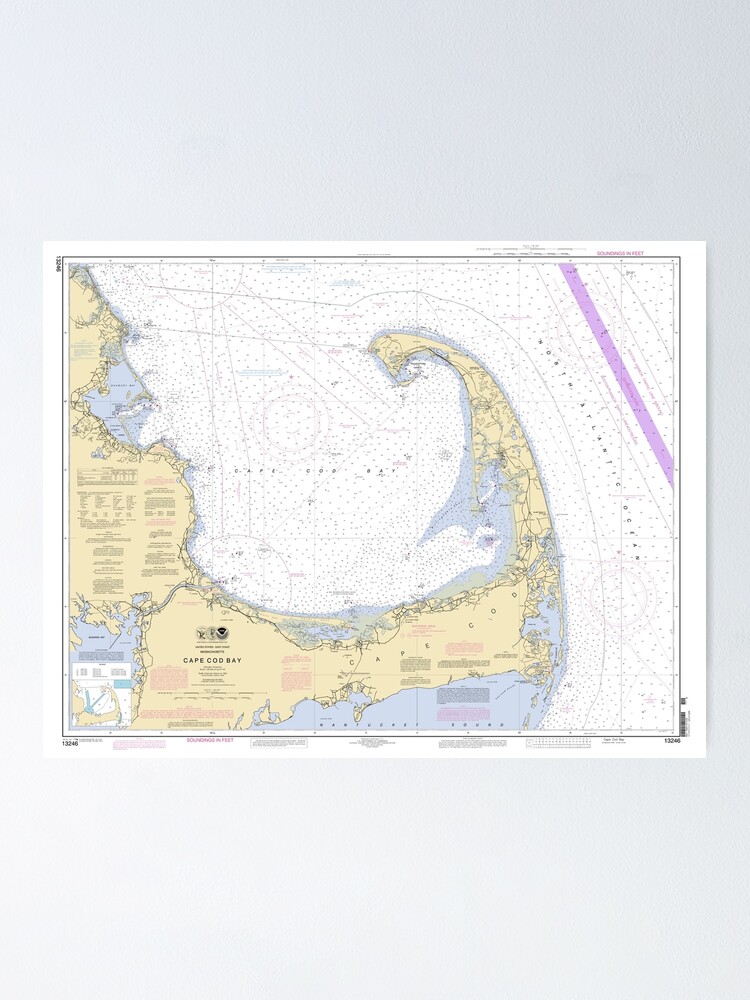 "Cape Cod Nautical Chart" Poster by cocreations | Redbubble