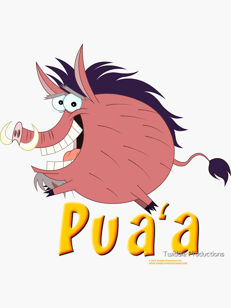 "Pua'a" Sticker for Sale by TwiddleProd | Redbubble