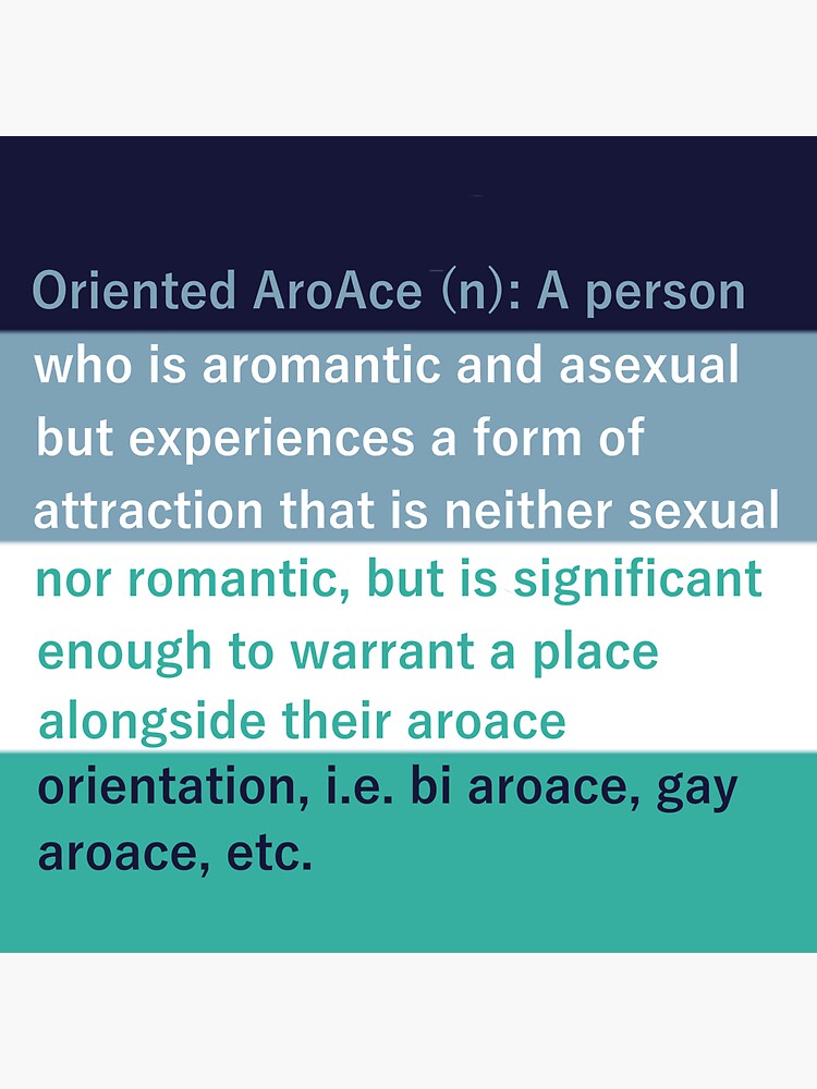 "Oriented AroAce Definition Block" Sticker for Sale by Xweetara | Redbubble