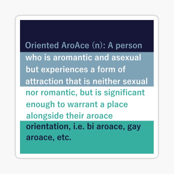 "Oriented AroAce Definition Block" Sticker for Sale by Xweetara | Redbubble