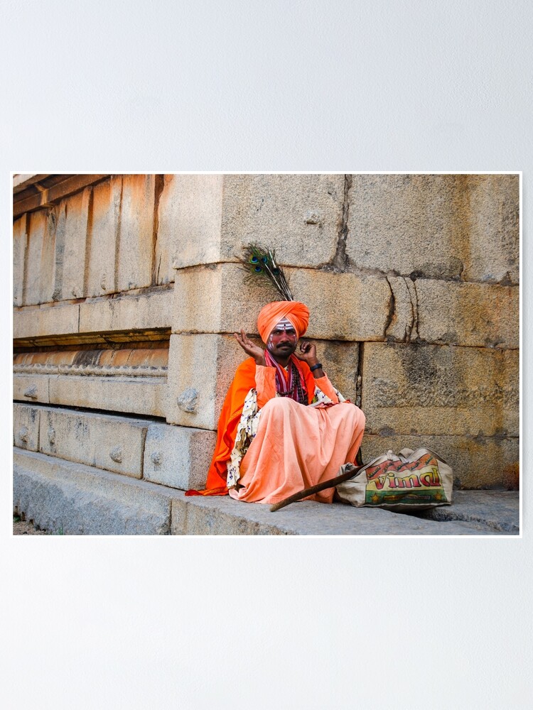 "Saffron Sadhu" Poster for Sale by nehagupta | Redbubble