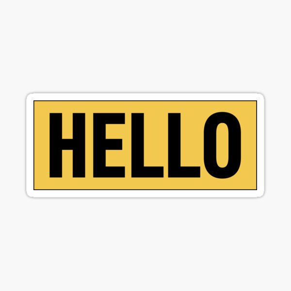 "Hello" Sticker by meritter | Redbubble