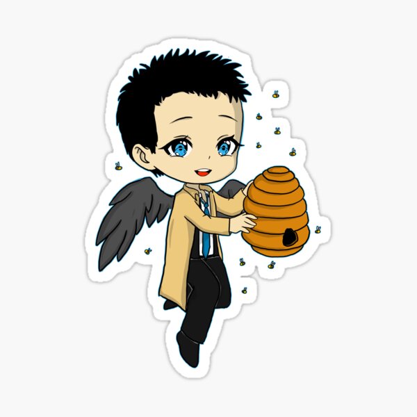 "Honey Bee Castiel" Sticker for Sale by MistyFigs | Redbubble
