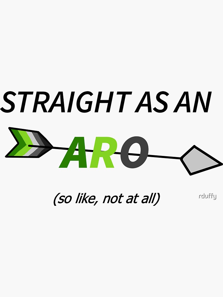 "Straight as an Aro" Sticker for Sale by rduffy | Redbubble