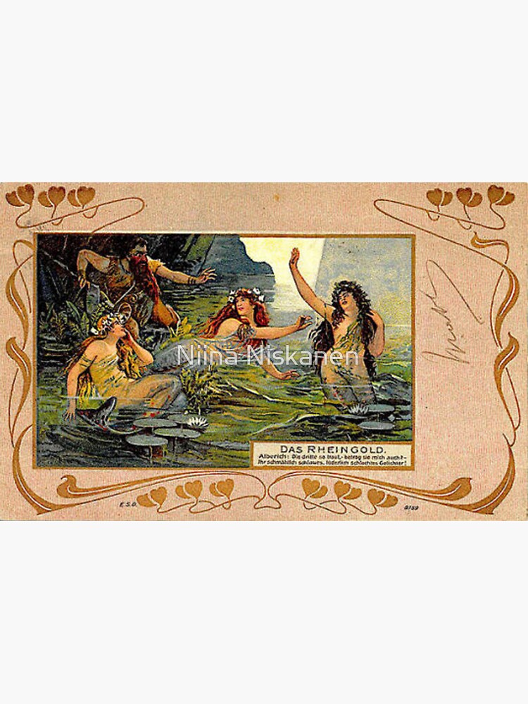"Das Rheingold Mermaids of Rhine " Sticker for Sale by fairychamber ...