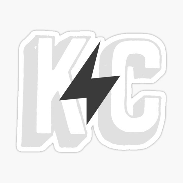 "kc lightning - light grey" Sticker by rileydoyle | Redbubble