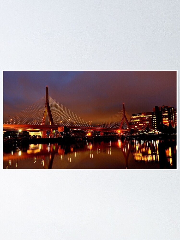 "Zakim bridge" Poster for Sale by LudaNayvelt | Redbubble