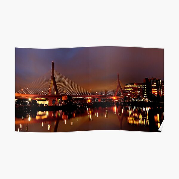 "Zakim bridge" Poster for Sale by LudaNayvelt | Redbubble