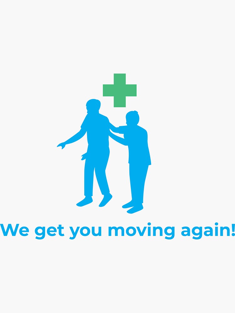 "We get you moving again! - Physical Therapy" Sticker by isokinetic ...