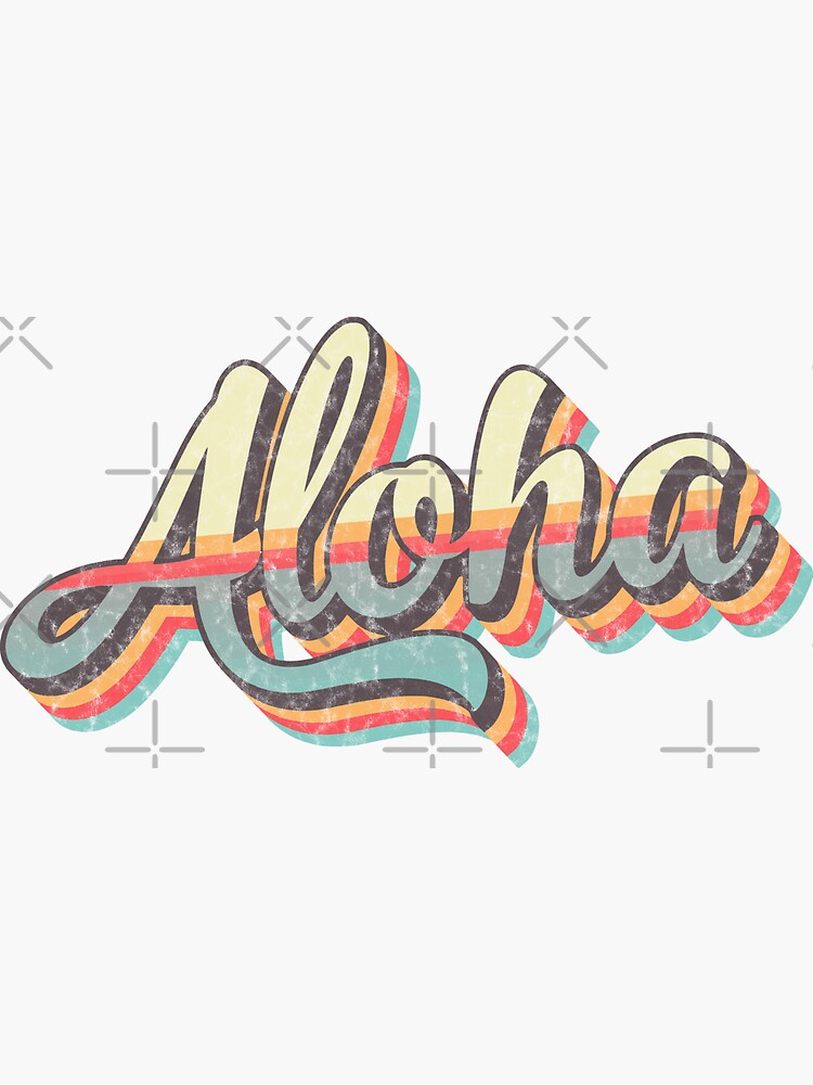 "Aloha" Sticker by weirdgirlish | Redbubble