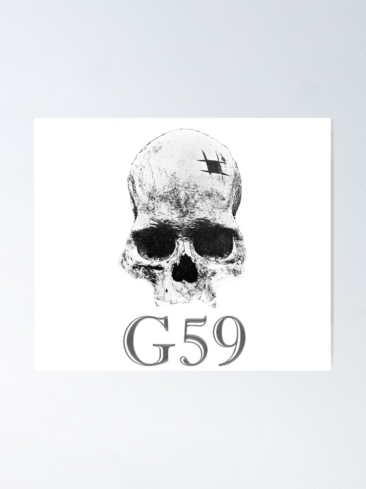 "G59 Skull logo" Poster for Sale by AlohaJohnny | Redbubble