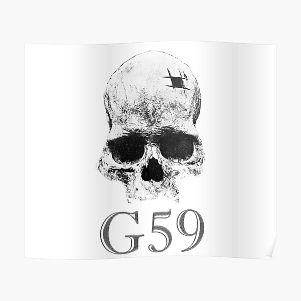 "G59 Skull logo" Poster for Sale by AlohaJohnny | Redbubble