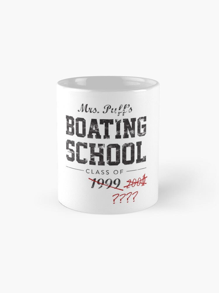 "Mrs. Puff's Boating School (White Text Distressed)" Coffee Mug by ...