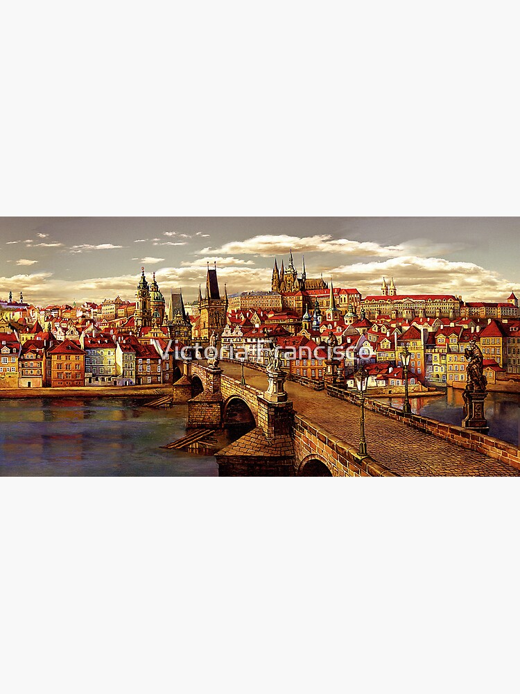 "Prague Charles bridge oil painting" Art Print for Sale by ...
