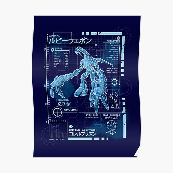 "Ruby Blueprint" Poster for Sale by Letter-Q | Redbubble