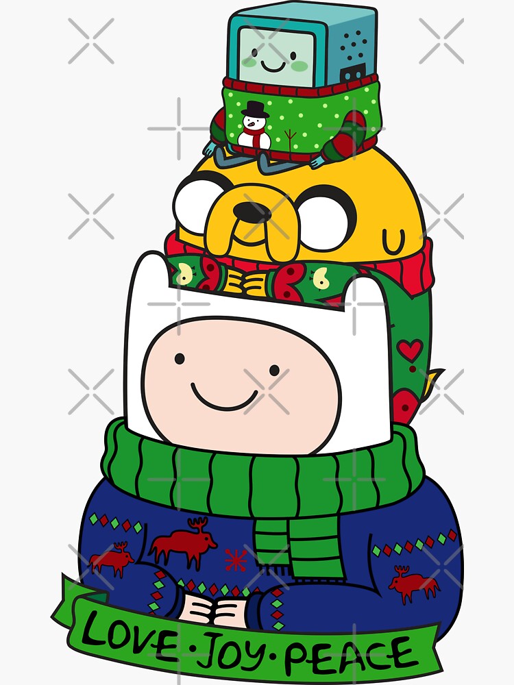 "Finn Jake BMO LOVE" Sticker by plushism | Redbubble