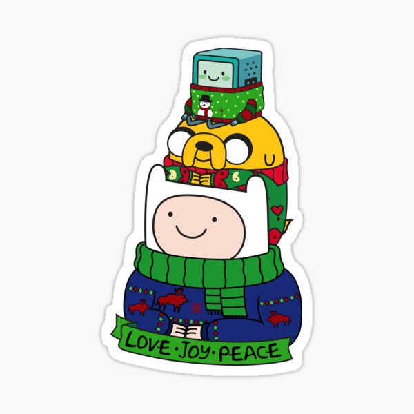 "Finn Jake BMO LOVE" Sticker by plushism | Redbubble