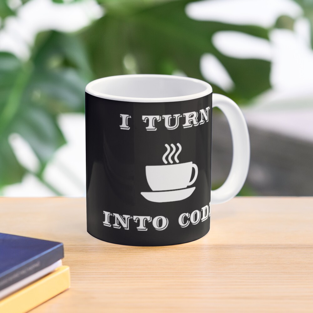 "I Turn Coffee into Code - Funny Programmer Design" Coffee Mug for Sale by ramiro | Redbubble