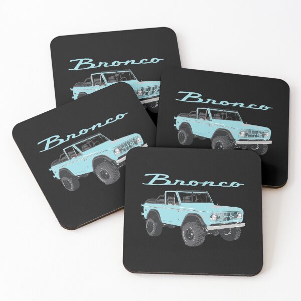"1970 Aqua Classic Ford Bronco" Coasters (Set of 4) for Sale by ...