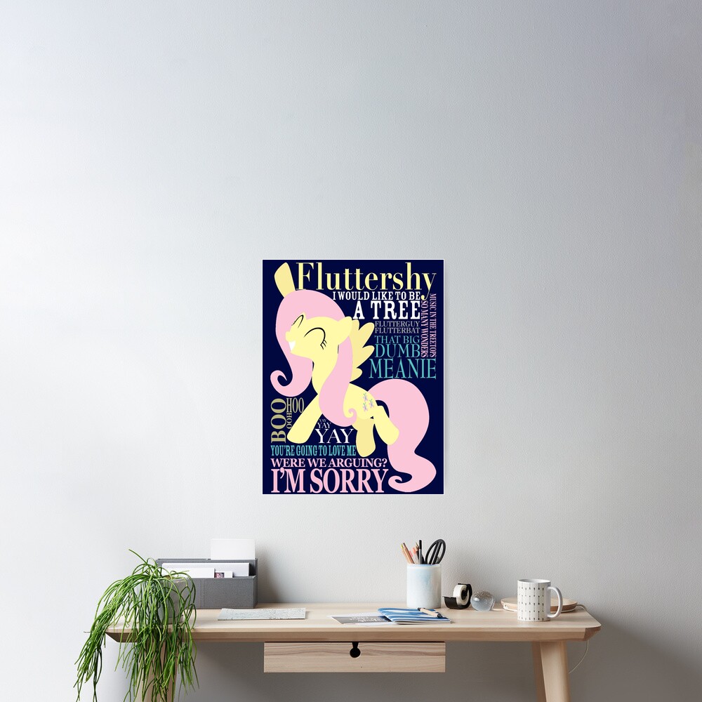 "The Many Words of Fluttershy" Poster for Sale by AssaultWithCake ...
