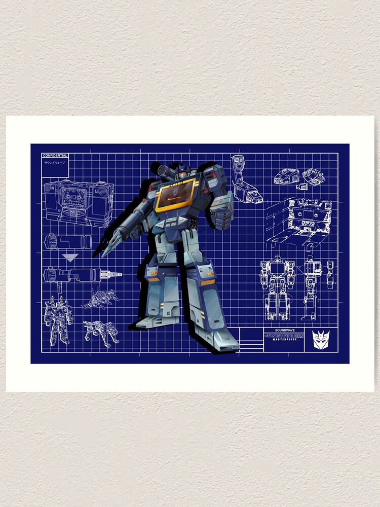 "Masterpiece Soundwave Blueprint " Art Print by Draconis130 | Redbubble