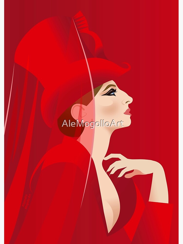 "Red Melinda" Art Print for Sale by AleMogolloArt | Redbubble