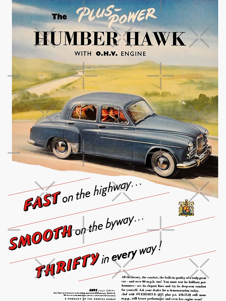 "HUMBER HAWK" Sticker for Sale by ThrowbackMotors | Redbubble