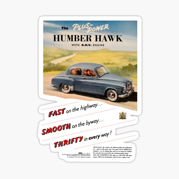 "HUMBER HAWK" Sticker for Sale by ThrowbackMotors | Redbubble