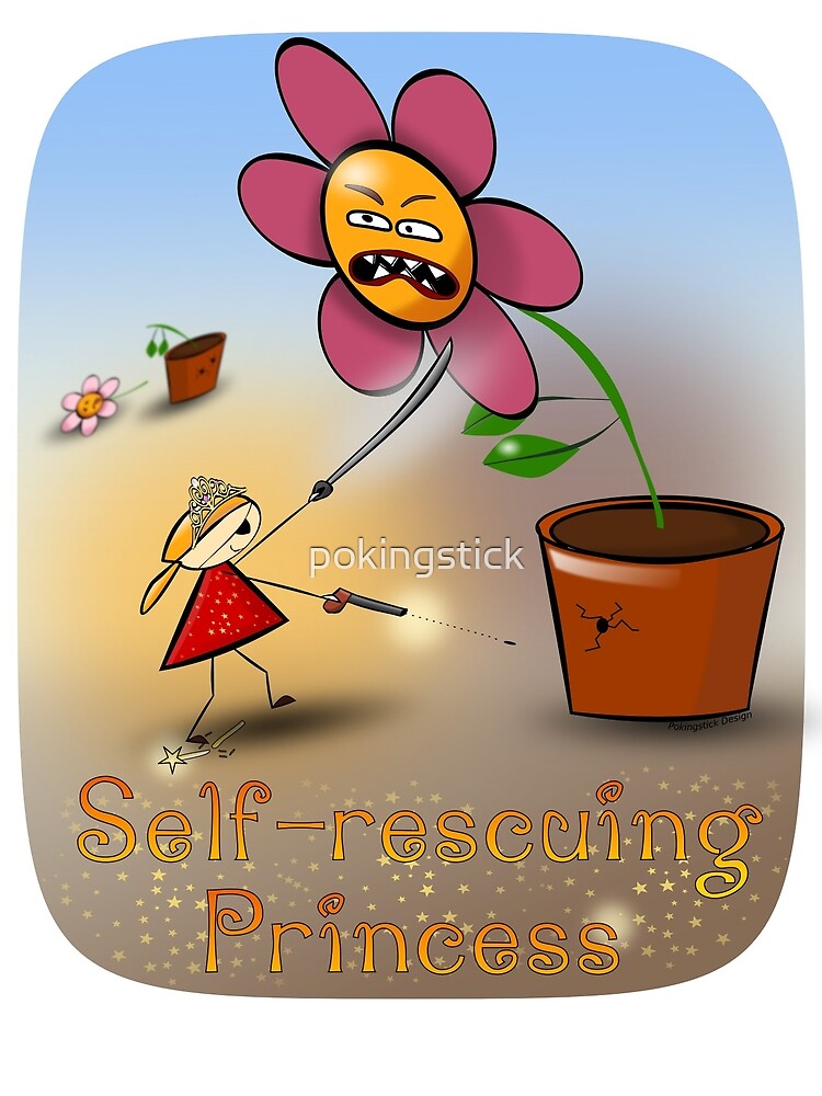 "Self-rescuing princess" Poster for Sale by pokingstick | Redbubble