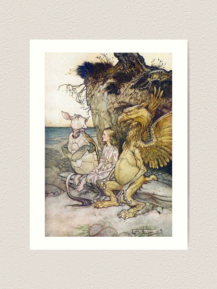 "Alice in Wonderland Arthur Rackham fairy tale art/painting - griffon ...