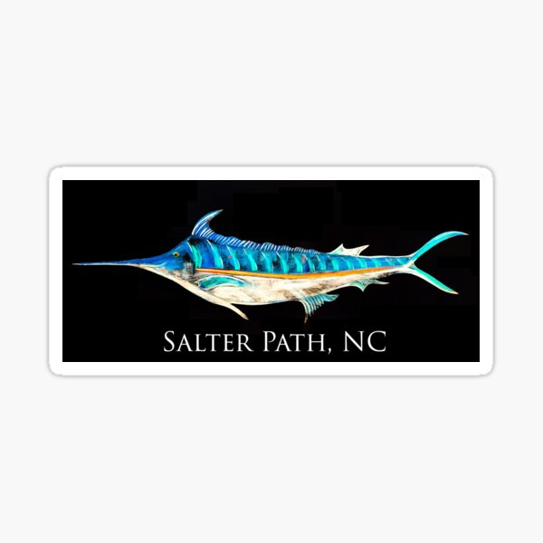 "Salter Path NC Blue Marlin " Sticker for Sale by barryknauff | Redbubble