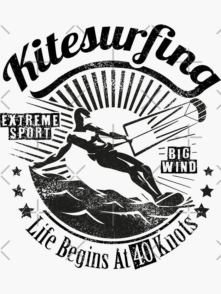 "Kitesurfing" Sticker for Sale by fer3407xzhtvz8 | Redbubble