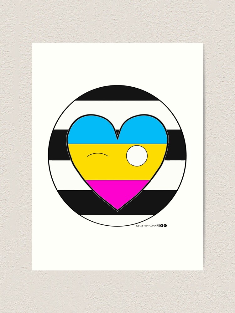 "Heterosexual Panromantic Face!" Art Print by LGBTQIACOMIX | Redbubble