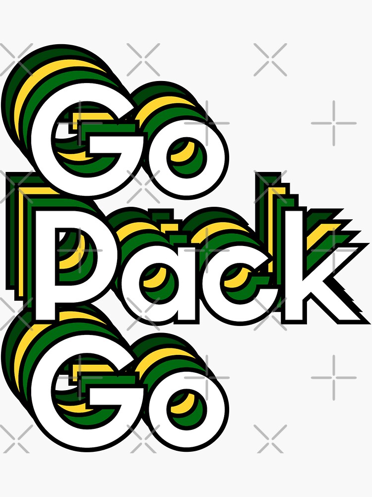 "Go Pack Go" Sticker for Sale by MadamRight | Redbubble