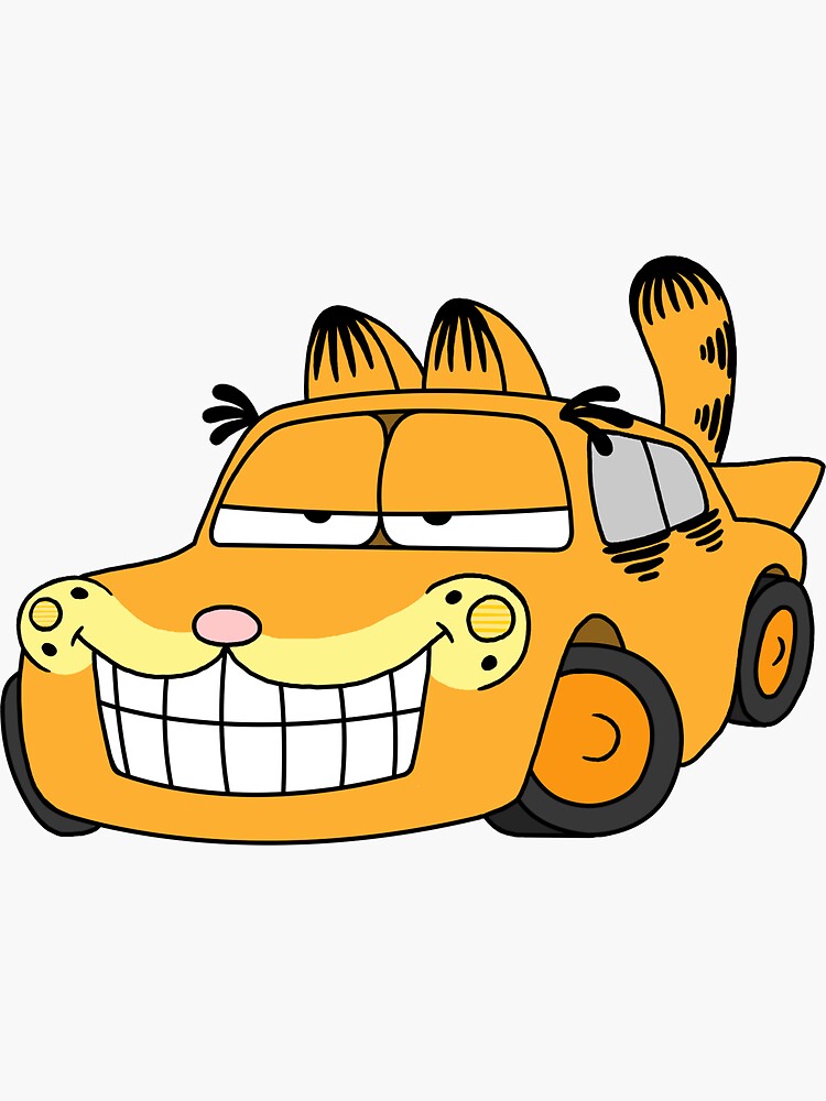 "Carfield" Sticker for Sale by Charlie8090 | Redbubble