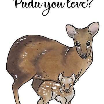 "Pudu - Animal series" Sticker for Sale by BeeHappyShop | Redbubble