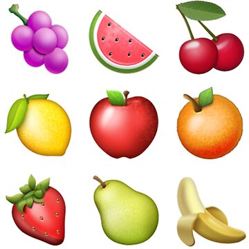 "Fruit Emoji Collection Sticker Pack" Poster for Sale by Katie's ...