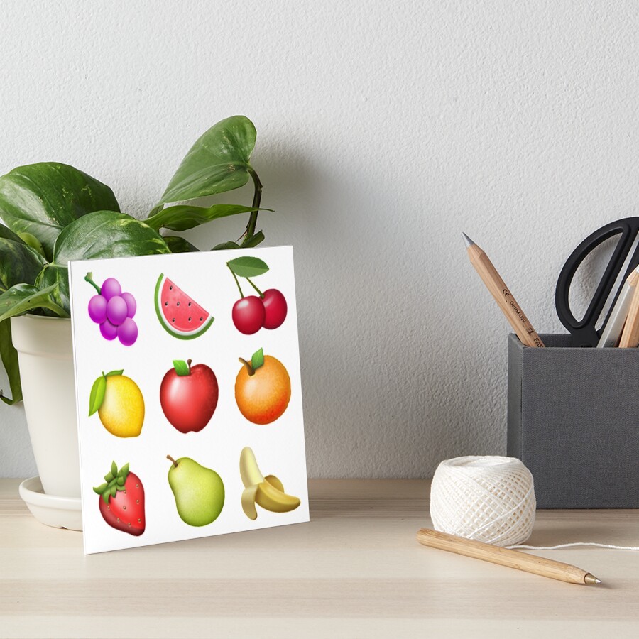 "Fruit Emoji Collection Sticker Pack" Poster for Sale by Katie's ...