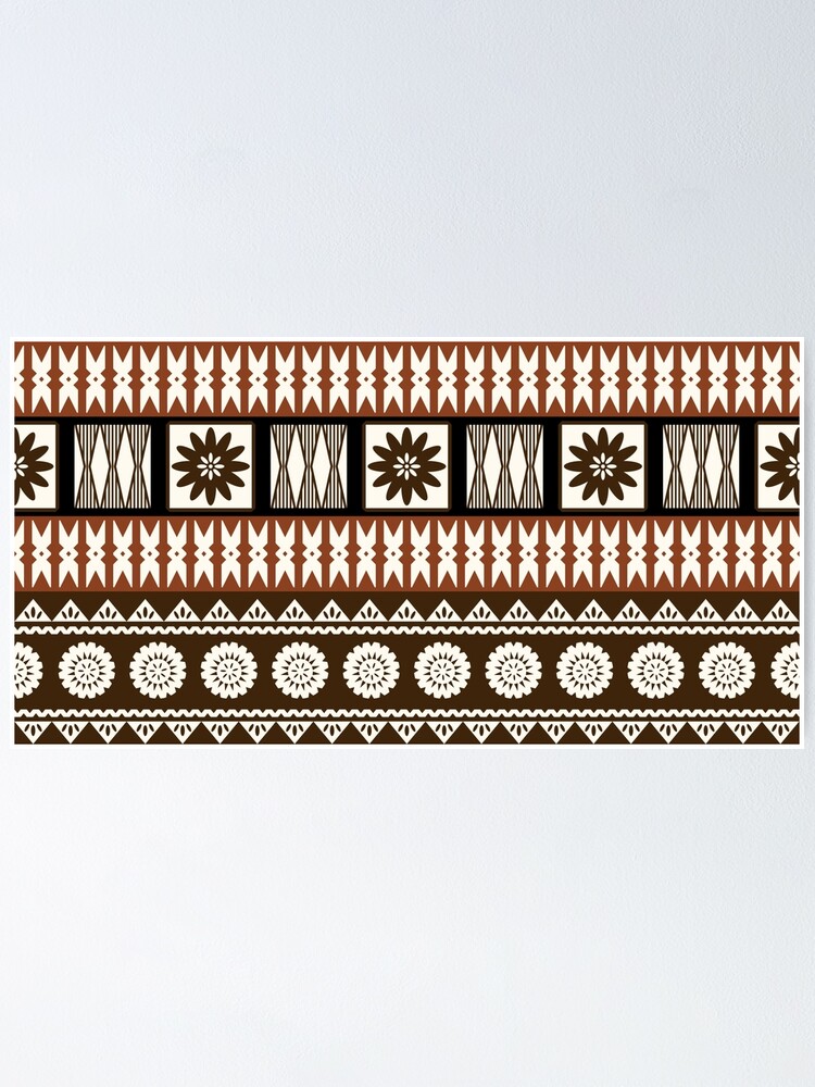 "Fijian Masi - Tapa " Poster for Sale by lolomastudio | Redbubble