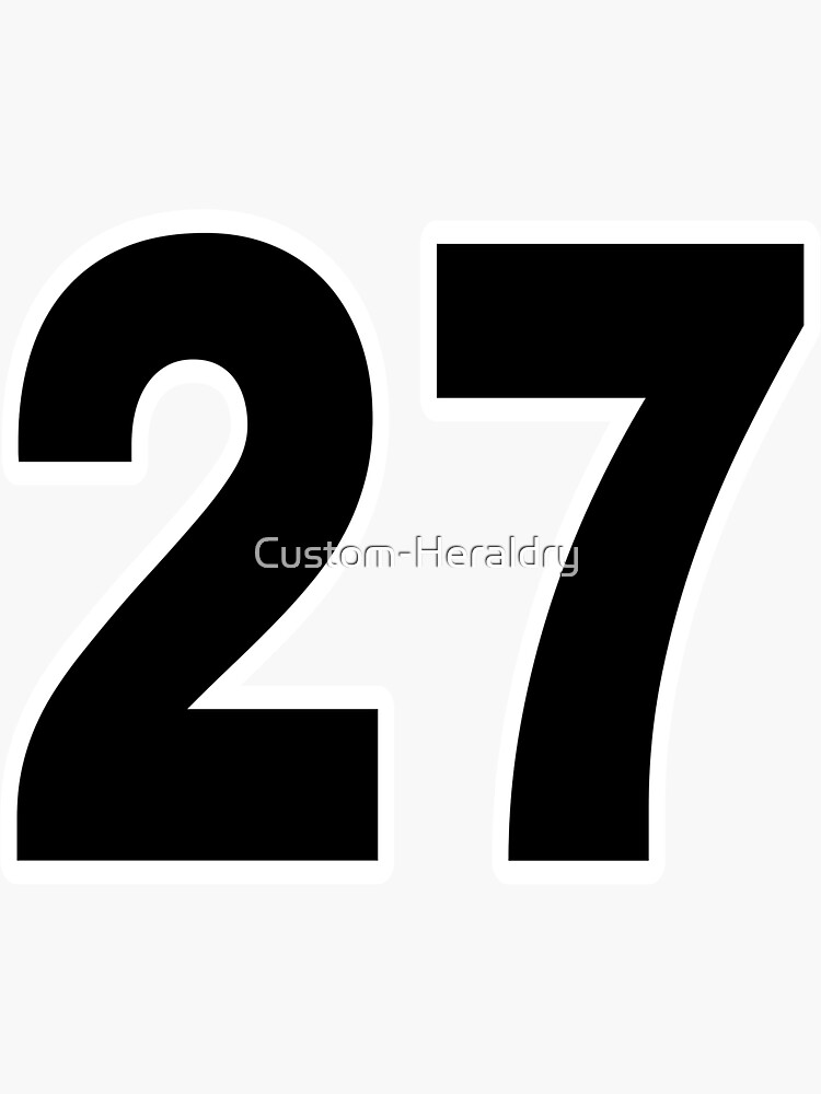 "Twenty seven" Sticker for Sale by Custom-Heraldry | Redbubble