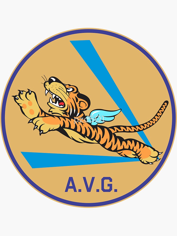 "AVG - Flying Tigers Roundel - Clean Style" Sticker by pzd501 | Redbubble