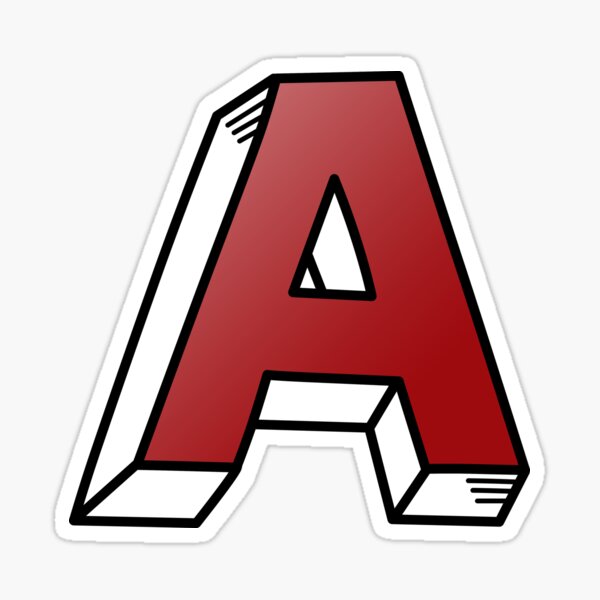 "The Letter A" Sticker for Sale by FinlayMcNevin | Redbubble