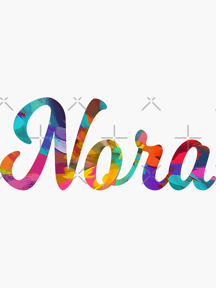 "Nora abstract painting girl's name" Sticker for Sale by ComicKitsch ...