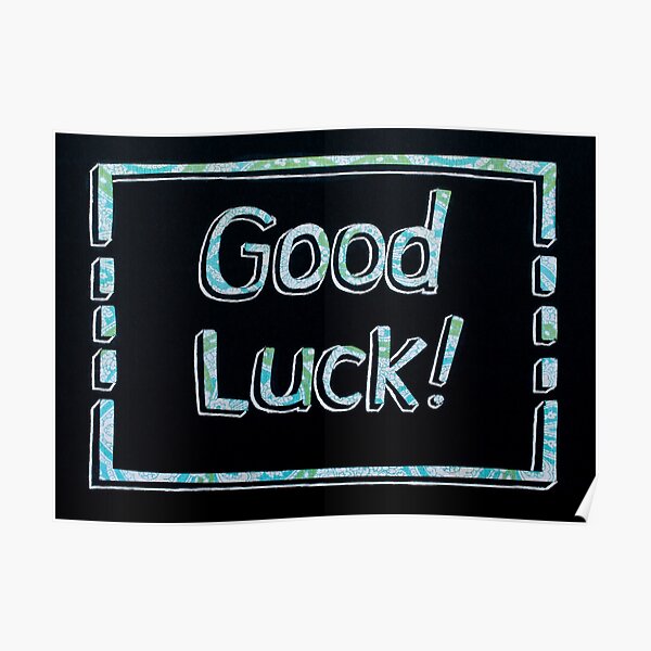 "Good Luck! Card Cutout Design" Poster by kittysnake | Redbubble