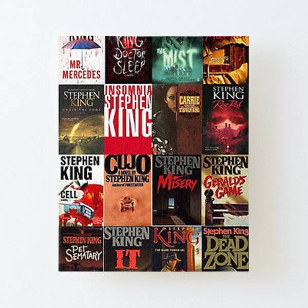 "Stephen King Book Covers - " Mounted Print for Sale by lkkdgfcv ...