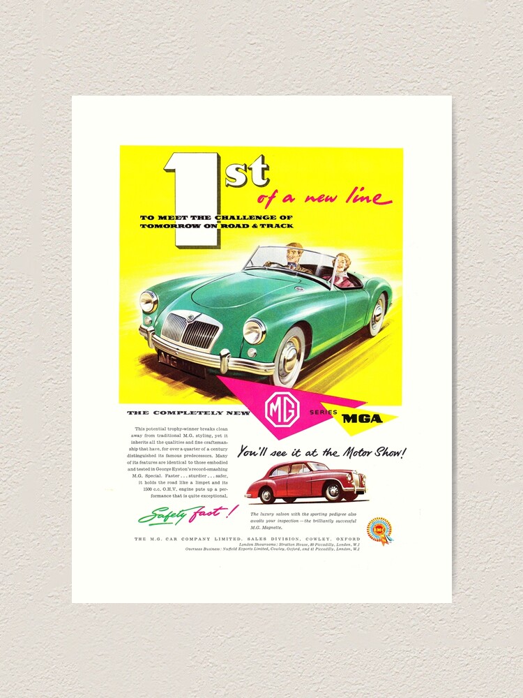 "MGA - First of a new line!" Art Print by Bloxworth | Redbubble