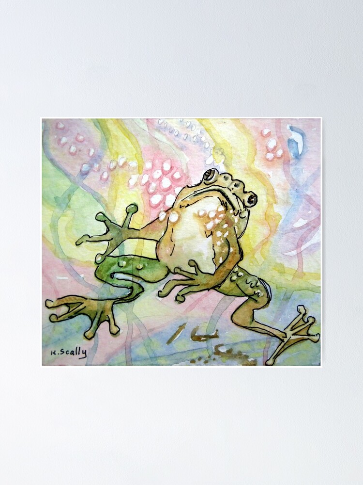 "Frog - Why Me?" Poster for Sale by scallyart | Redbubble