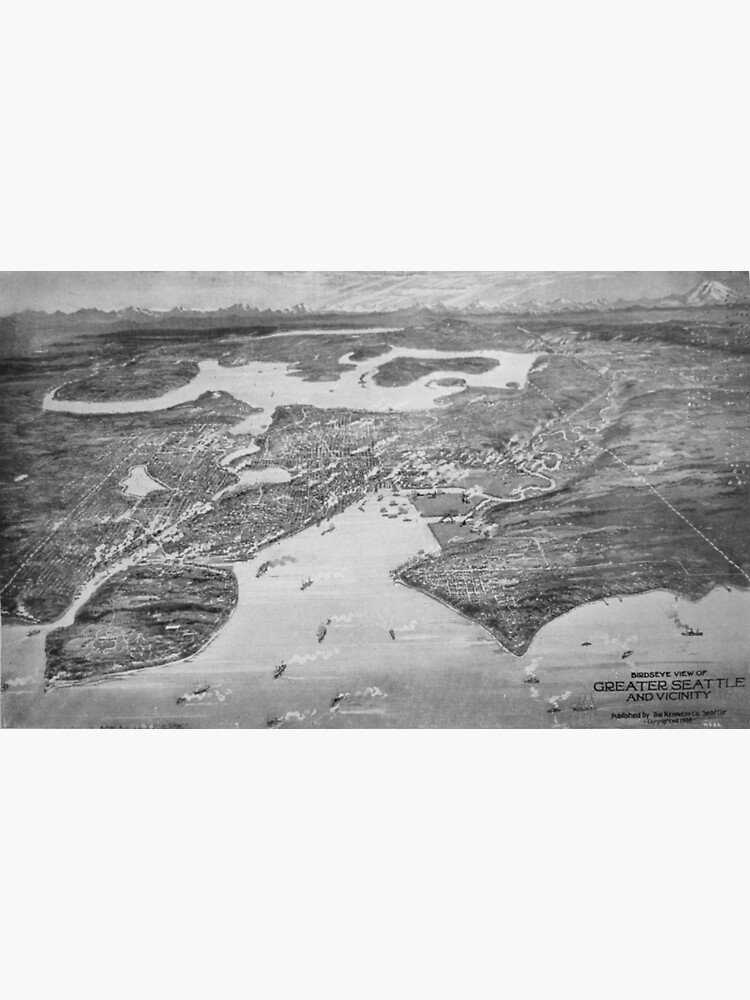 "Vintage Pictorial Map of Seattle (1908)" Art Print for Sale by ...